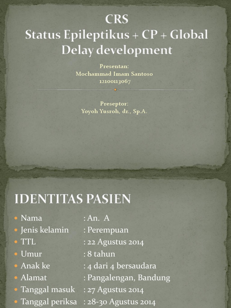 CRS Status Epileptikus IMAM | PDF | Kesehatan Holistik