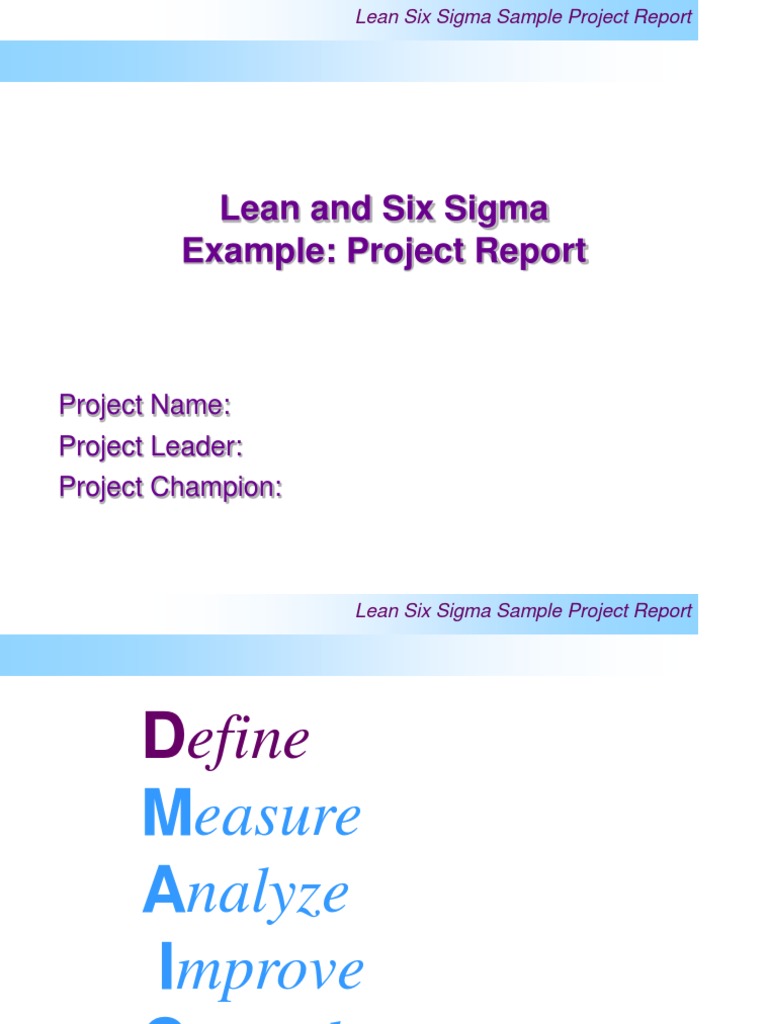 Lean Six Sigma Project Report Example | PDF | Accounts Payable ...