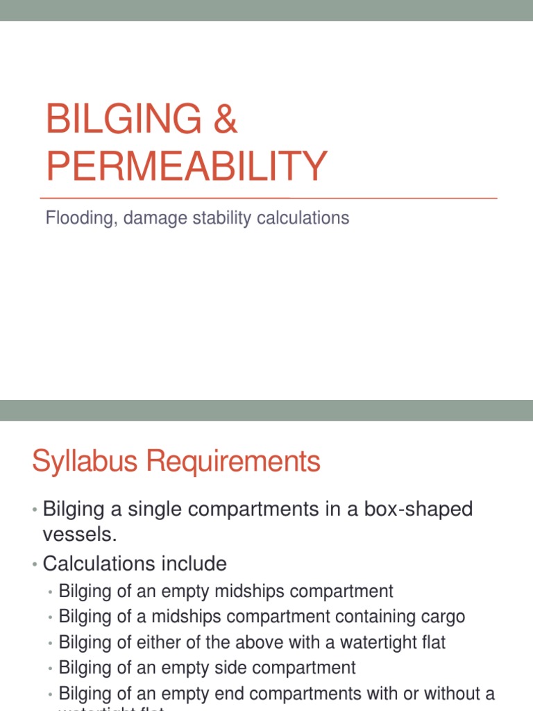 Bilging | PDF | Buoyancy | Shipbuilding