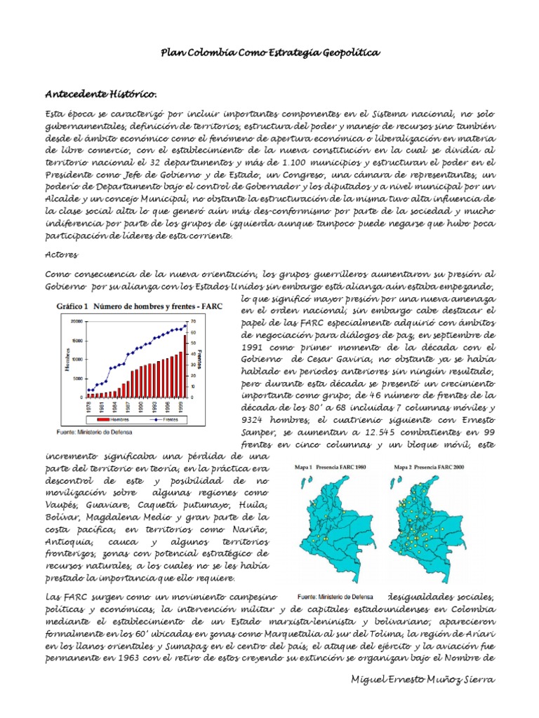 Plan Colombia Como Estrategia Geopolítica | PDF | Farc | Colombia