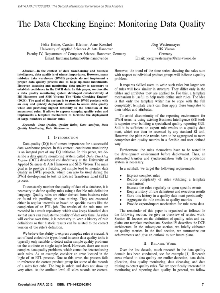 Data Quality | PDF | Data Quality | Sql