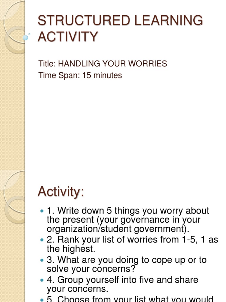 Managing Worries in Student Governance | PDF