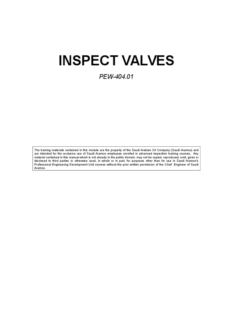 Inspect Valves | PDF | Valve | Pipe (Fluid Conveyance)