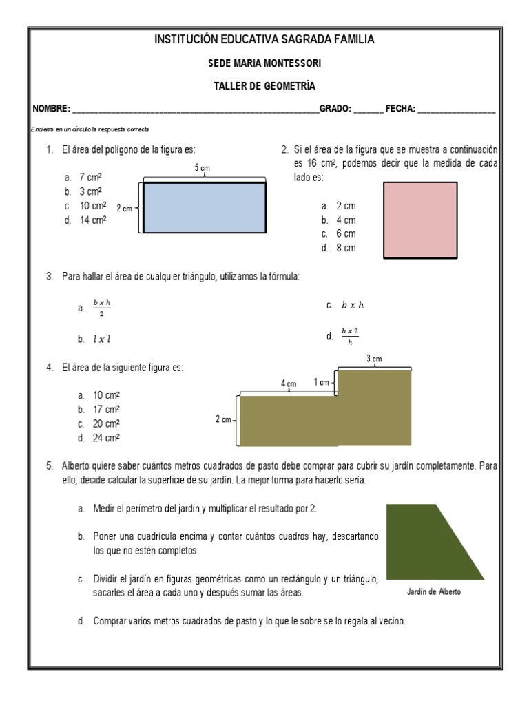 Ejercicios de Área y Perímetro Compuestos | PDF