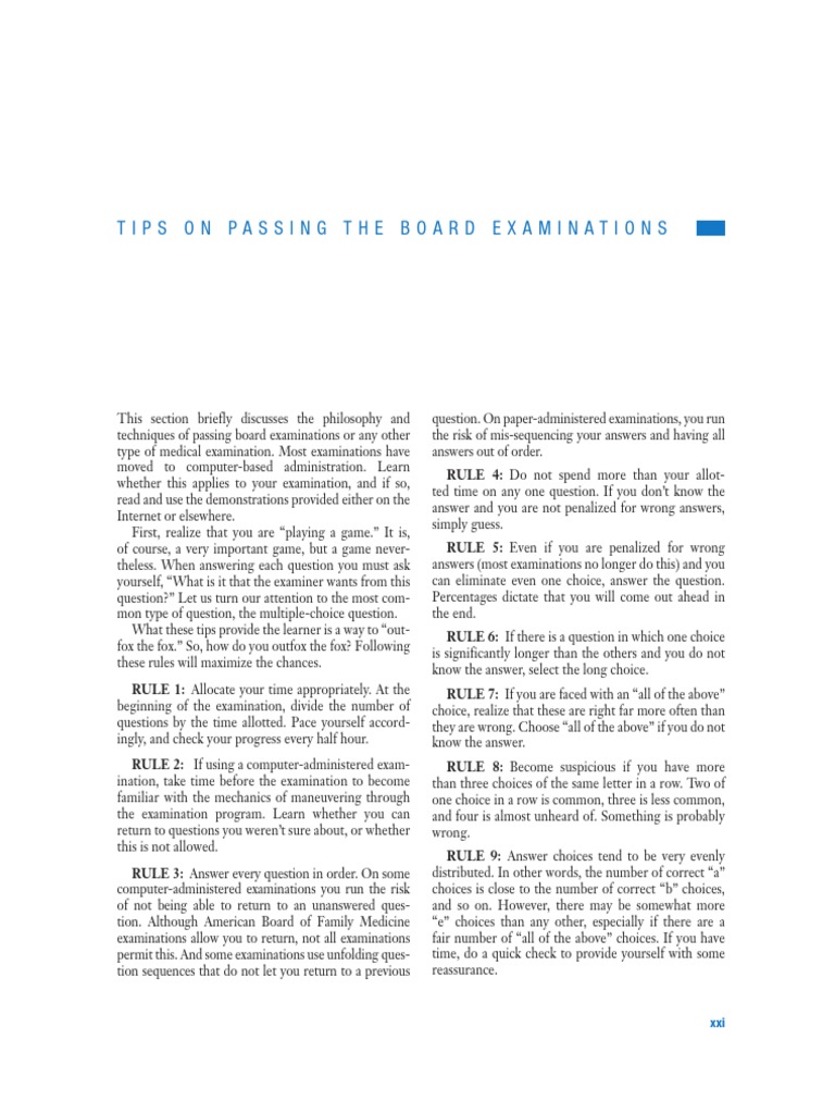 Tips On Passing The Board Exams | PDF | Multiple Choice | Test (Assessment)