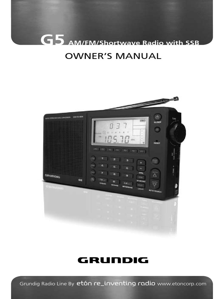 G5 Manual US 061307 Low | PDF | Hour | Antenna (Radio)