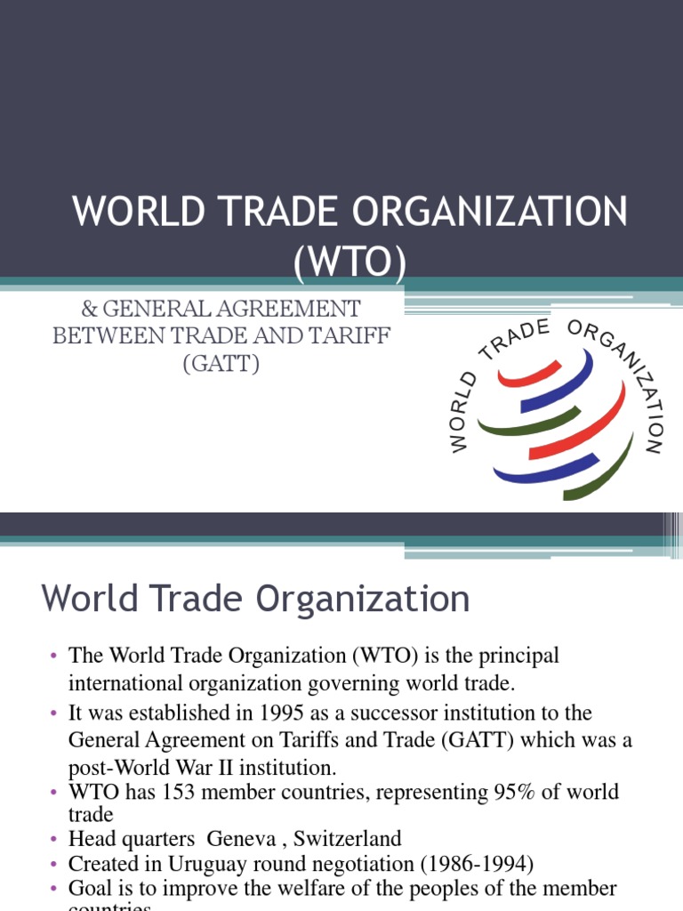Overview of the World Trade Organization | PDF | World Trade ...