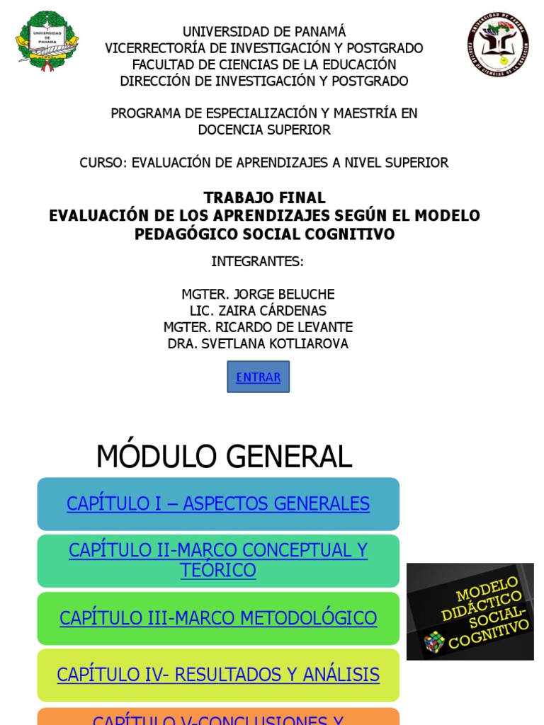 MODELO COGNITIVO SOCIAL | Evaluación | Sociedad | Prueba gratuita de 30 ...