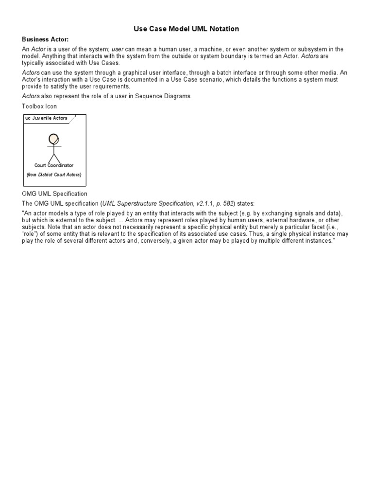 Use Case Model UML Notation | PDF | Unified Modeling Language | Use Case