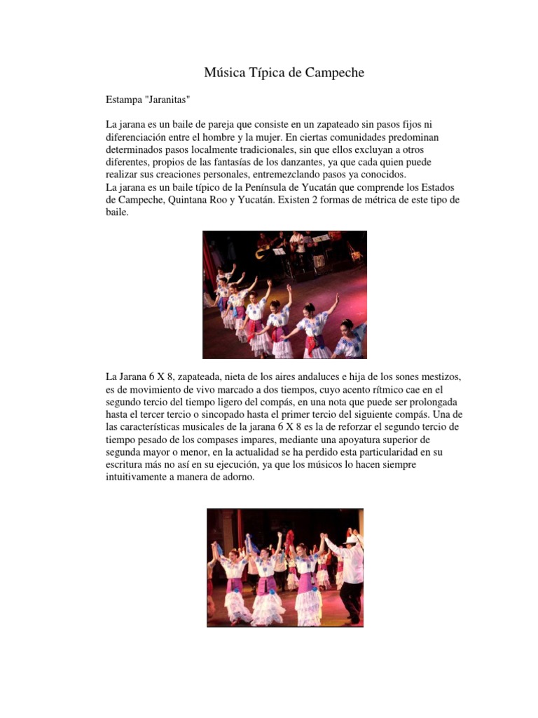 Música y Baile Típico de Campeche | PDF | Campeche | Las artes escénicas