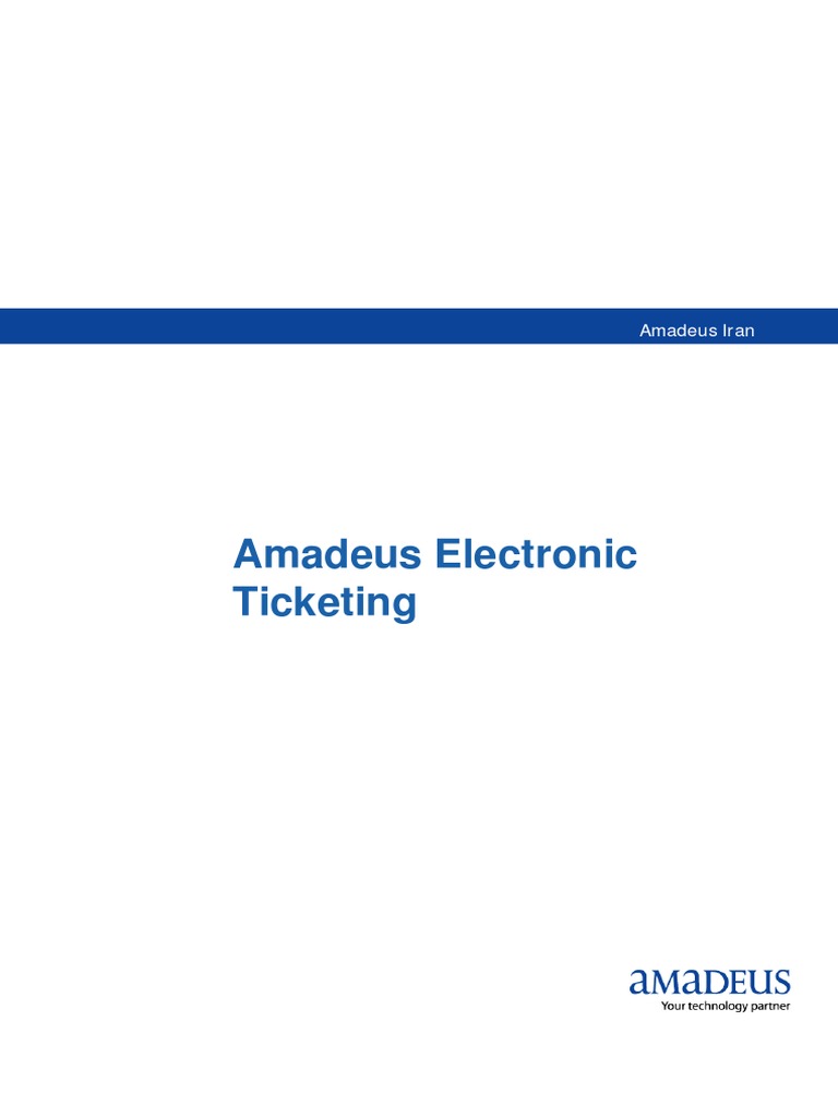 Amadeus e Ticket | PDF | Financial Technology | Finance & Money Management
