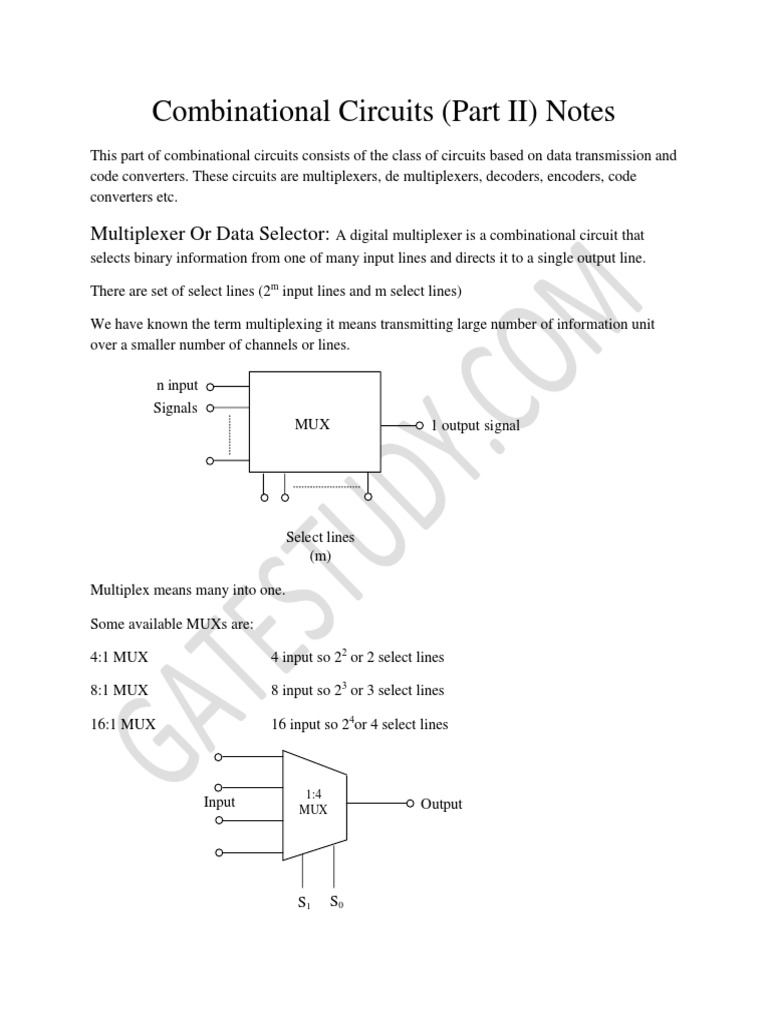 Combinational Circuits Part II | PDF | Digital Electronics | Electronic Circuits