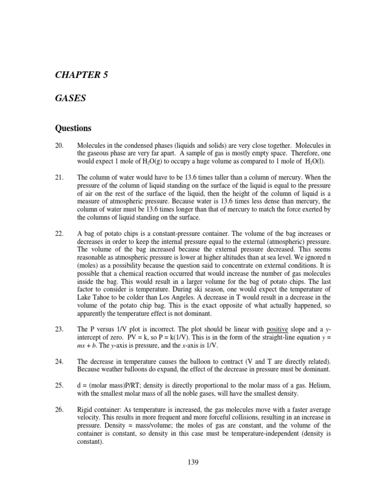 An Analysis of the Gas Laws: Exploring the Behavior and Properties of ...