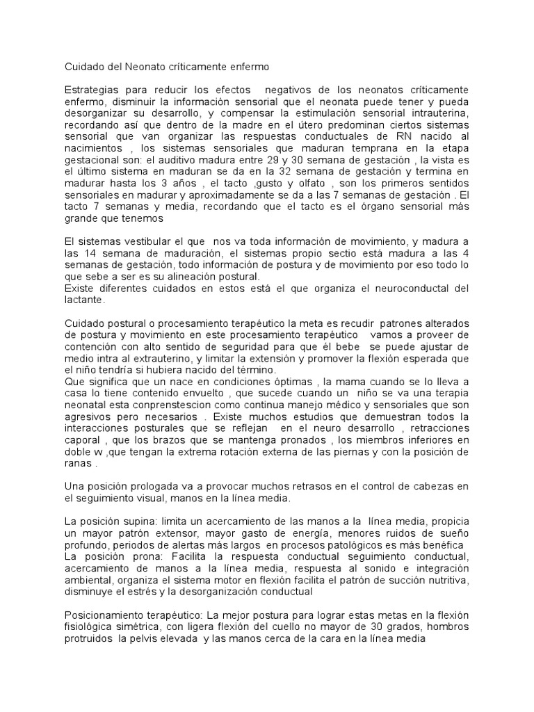 Cuidado del Neonato Críticamente Enfermo | PDF | Infantes | Salud y ...