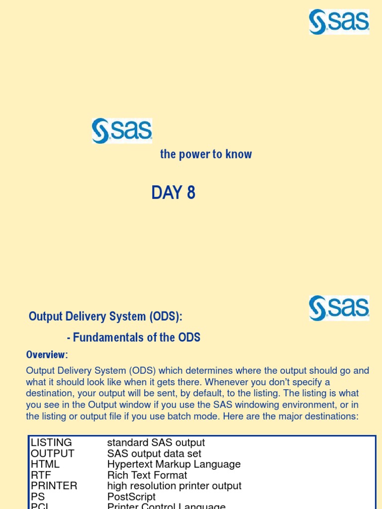 Sas 4 | PDF | Sas (Software) | Markup Language