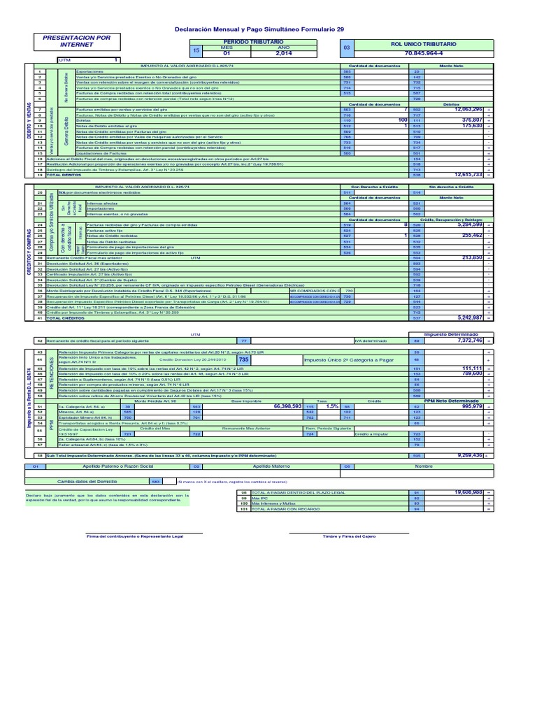 Formulario 29 Ejemplo 4 | Impuestos | Dinero | Prueba gratuita de 30 ...