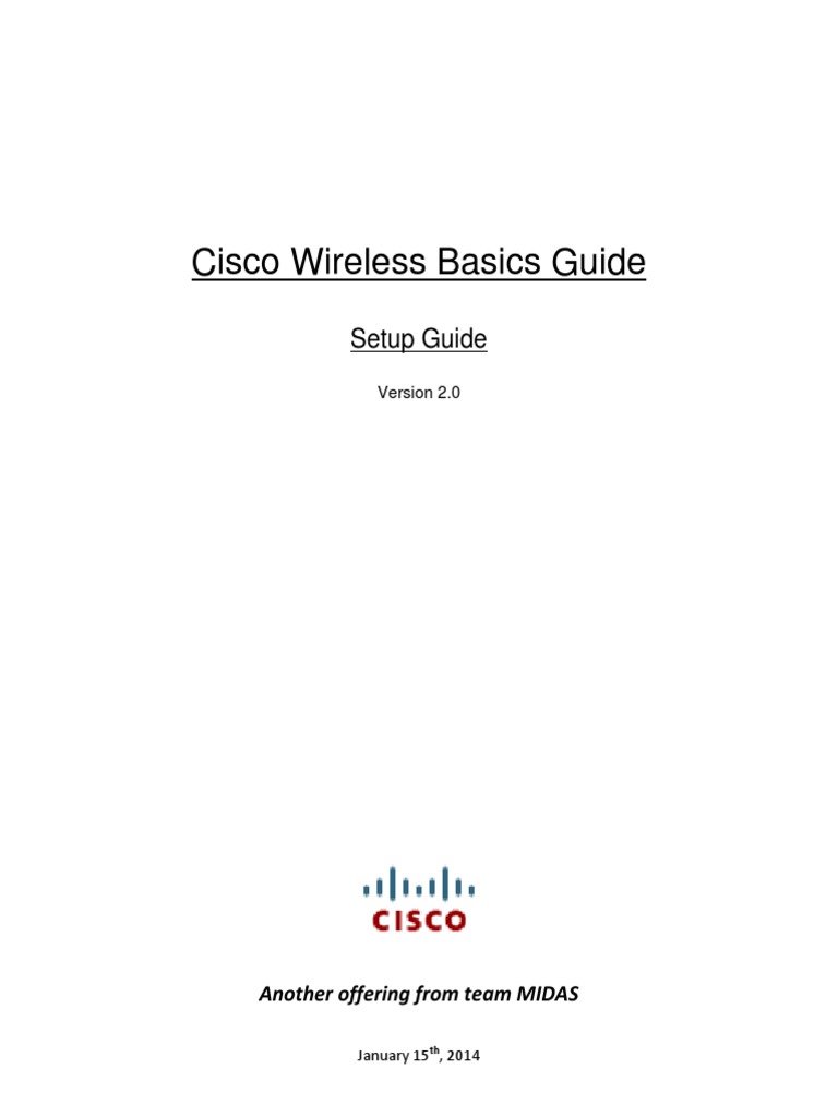 Wireless Basics - Setup Guide v2.0 | PDF | Wireless Lan | Wireless ...