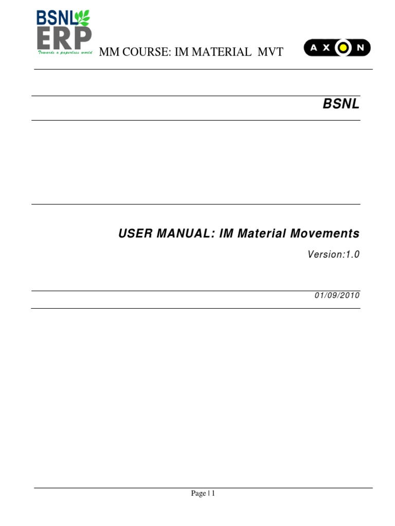 User Manual for IM Material Movements | PDF | Invoice | Receipt