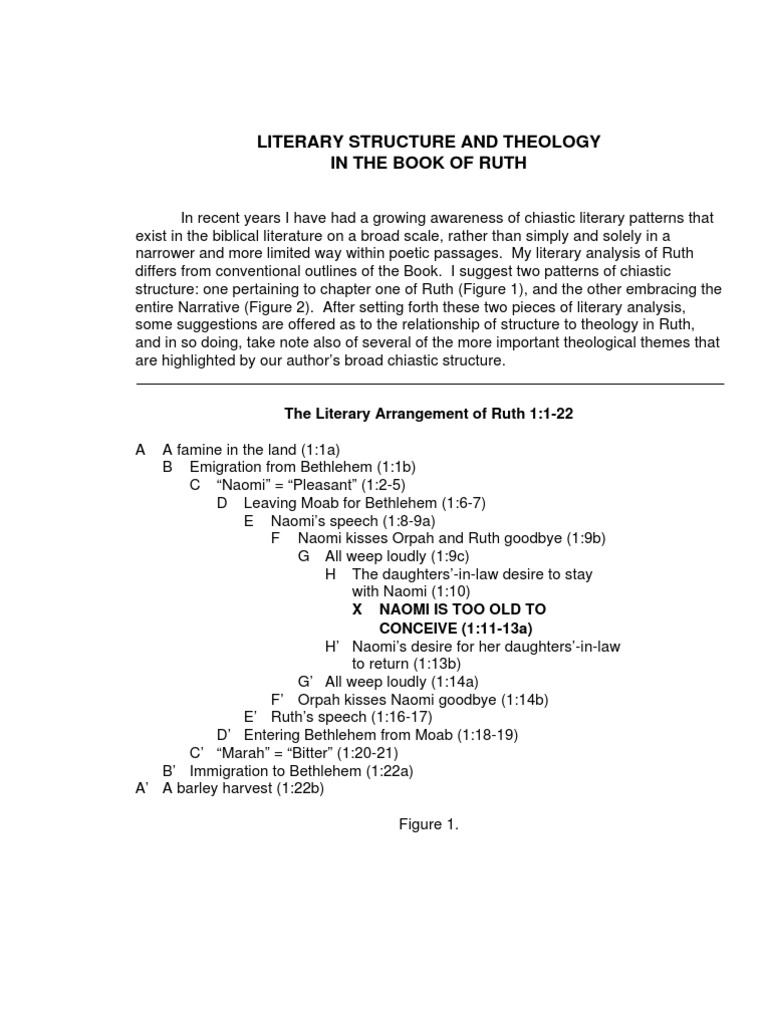 Chiasmus in Ruth | PDF | Ruth (Biblical Figure) | Book Of Ruth