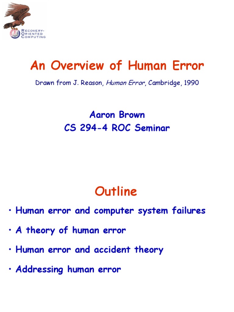 An Introduction To Human Error | PDF | Error | Computer Data Storage