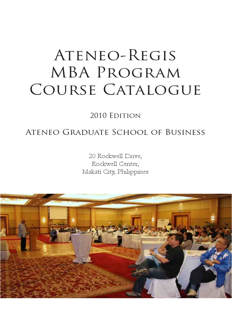 Ateneo-Regis Mba Program 2010updated | PDF | Strategic Management ...