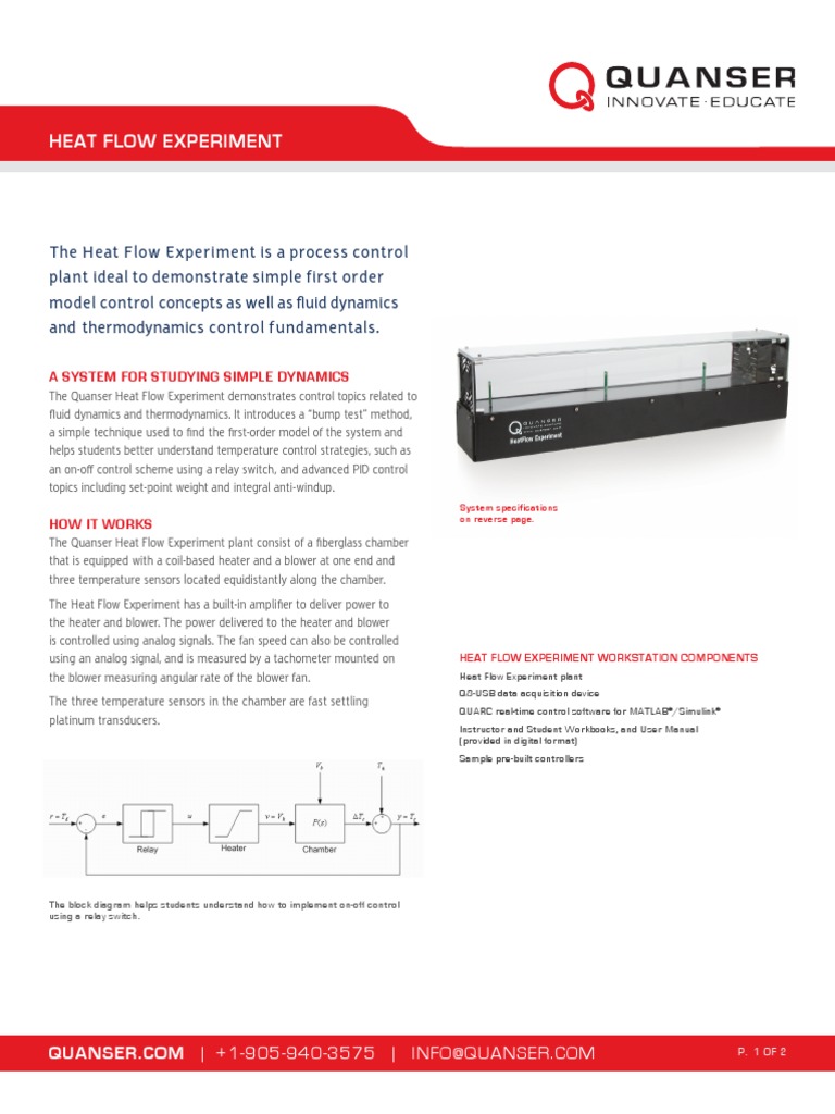 Heat Flow Experiment System Specification Generic | PDF | Signal ...