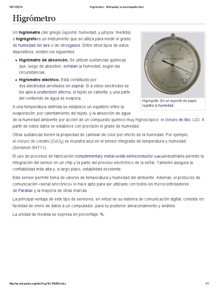 Higrómetro | PDF | Tecnología e ingeniería