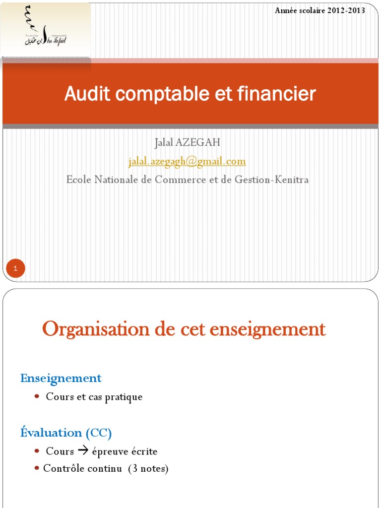 Audit - Comptable Et Financier | PDF | Audit financier | Contrôle interne