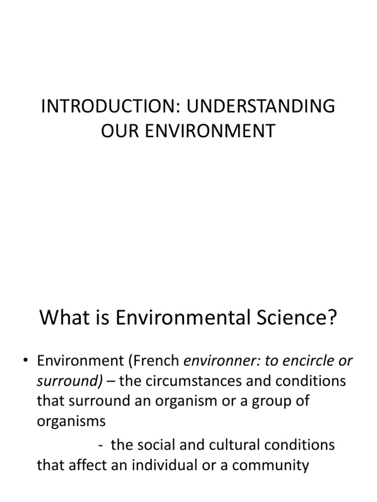 Understanding Environment | PDF | Experiment | Dependent And Independent Variables
