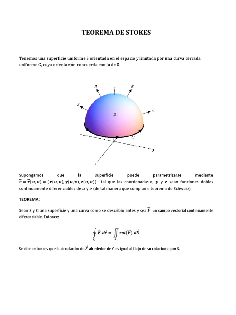 Teorema de Stokes | PDF | Objetos matemáticos | Análisis matemático