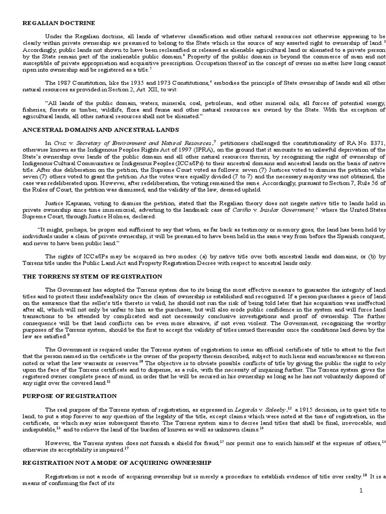 An In-Depth Analysis of the Regalian Doctrine and its Implications for ...