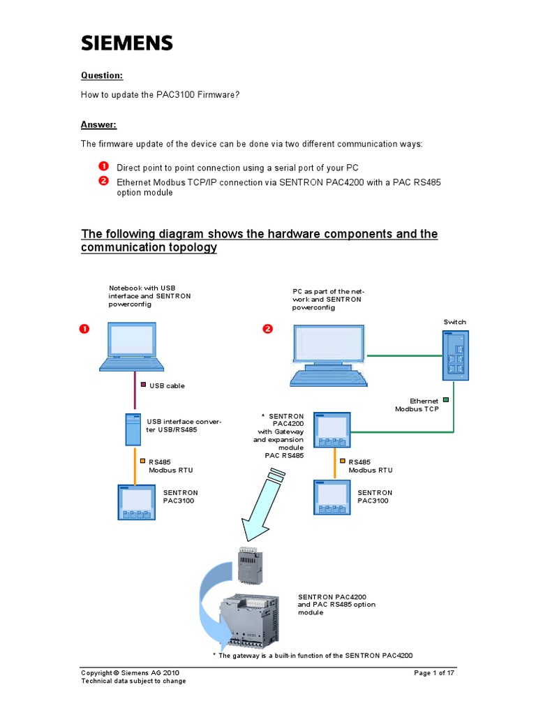 Firmware Update Sentron Pac3100 en | PDF | Usb | Computer Network