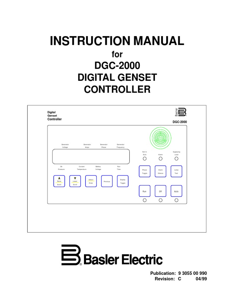 KDGC 500 Control Panel Manual o DGC-2000 DIGITAL GENSET CONTROLLER ...