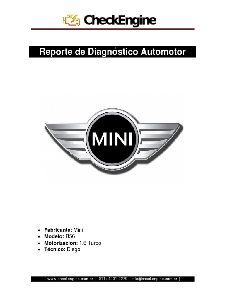 Diagnóstico de Fallas Mini Cooper R56 | PDF | Turbocompresor | Sistema ...