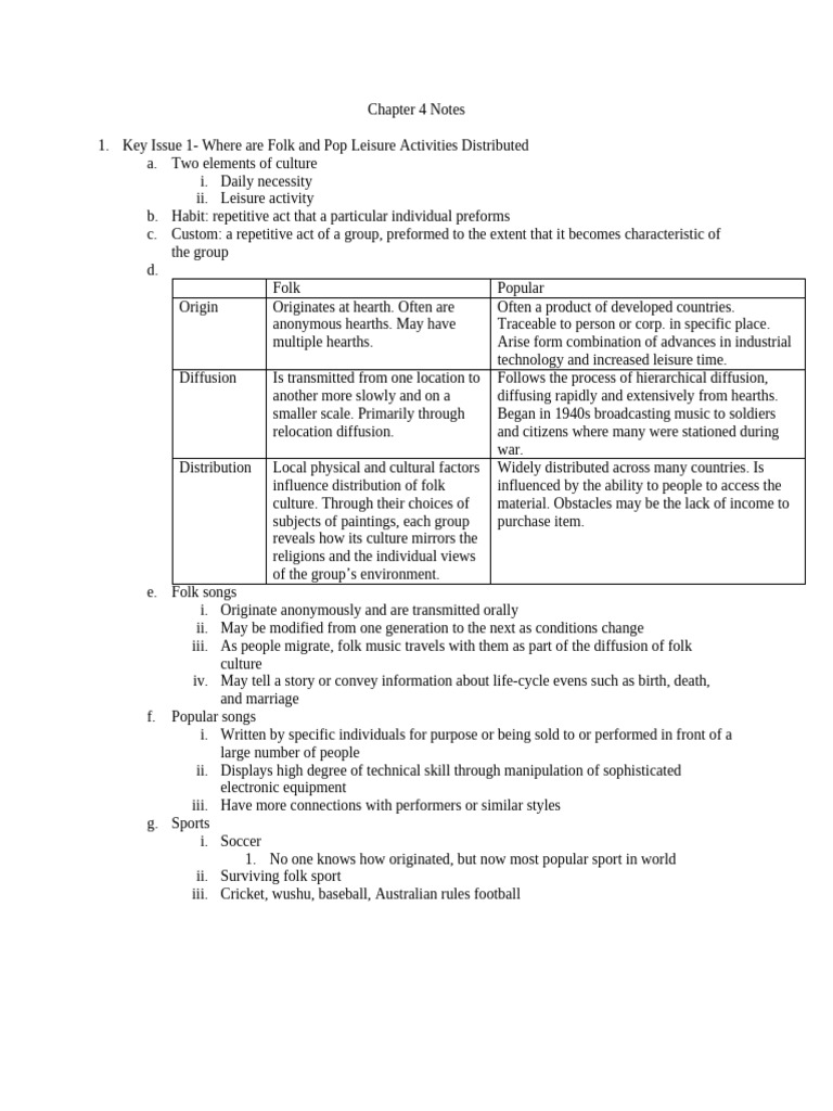 AP Human Geography Notes Chapter 4 | PDF | Recycling | Clothing