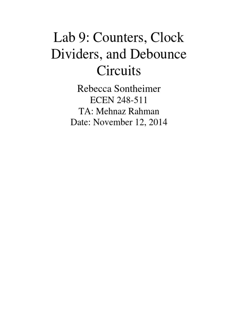 Ecen 248 Lab 9 Report | PDF | Frequency | Electronics Ecen 248 Lab 9 Report | PDF | Frequency | Electronics