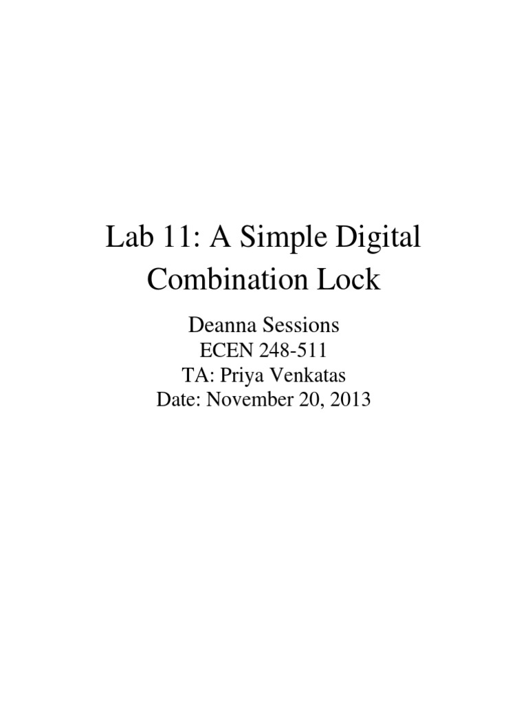 ECEN 248 Lab11 - Report | PDF | Computer Engineering | Areas Of Computer Science