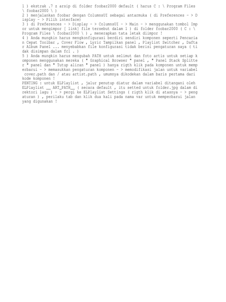 Cara Install Skin Foobar | PDF | Teknologi & Rekayasa