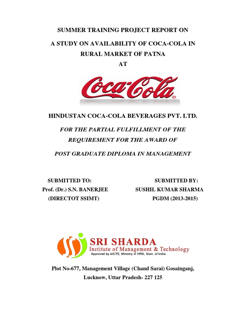 Sushil Report | PDF | Coca Cola | Cola