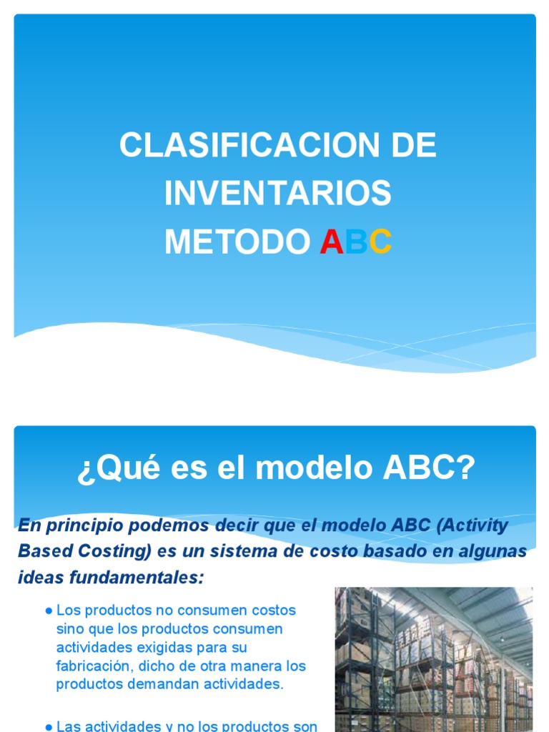 Clasificacion de Inventarios Metodo ABC | PDF Clasificacion de Inventarios Metodo ABC | PDF