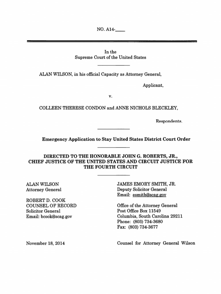 14A533 SC Stay Application | PDF