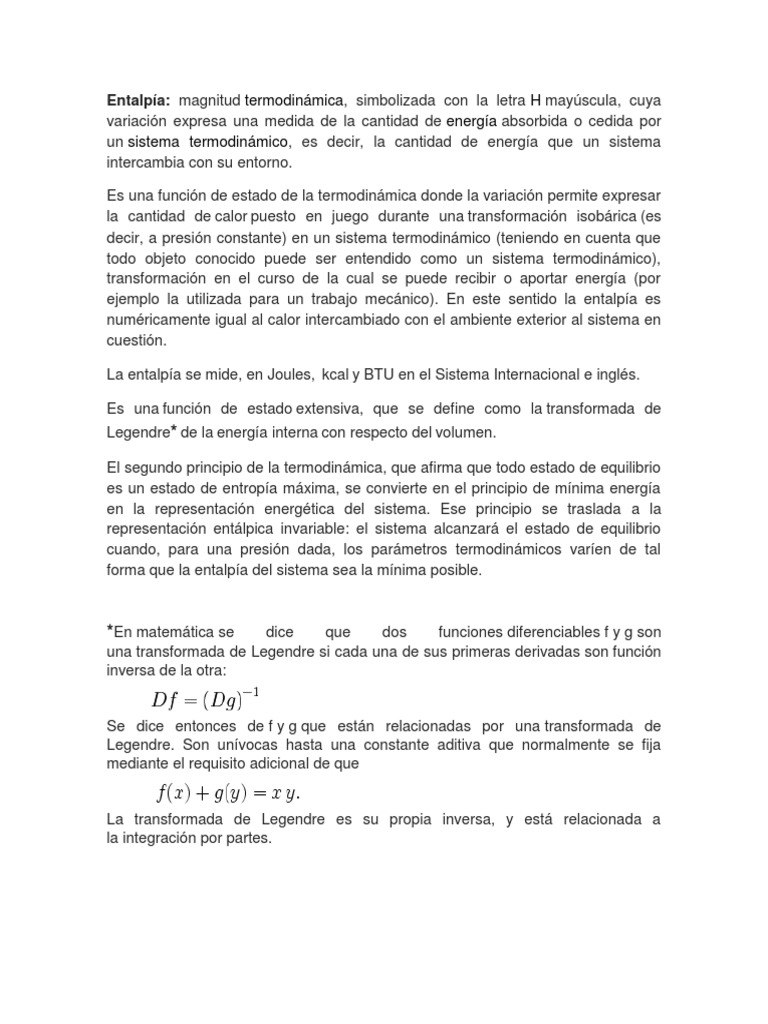 Ecuaciones de Gibbs para Termodinamica Aplicada | PDF | Energía libre de Gibbs | Entalpía