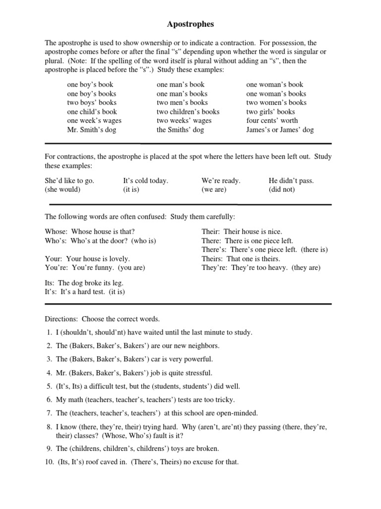 Apostrophes Quotation Marks | PDF | Linguistics | Grammar
