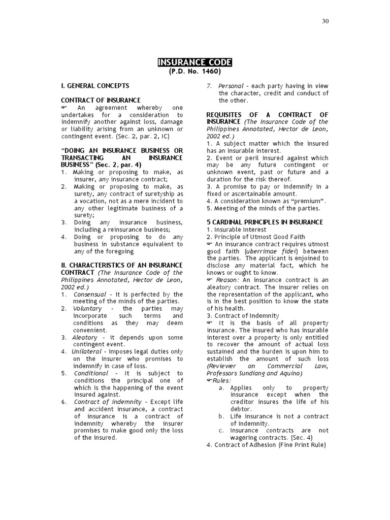 Insurance Law of the Philippines | Reinsurance | Insurance