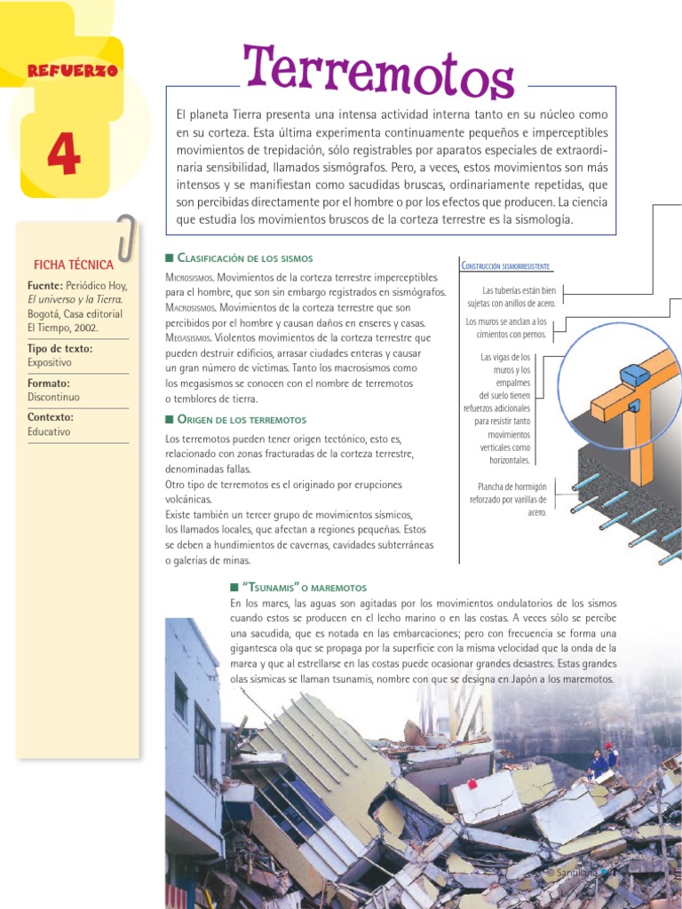 lectura terremotos | Temblores | Tsunami