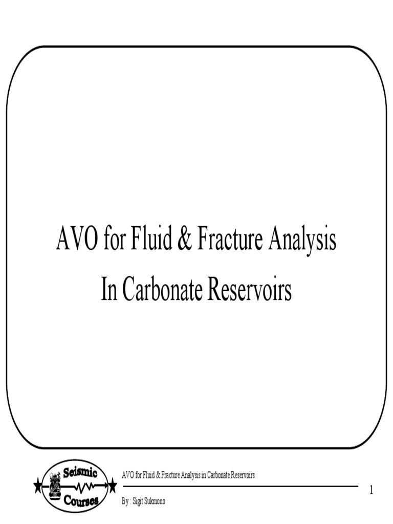 AVO Carbonate | PDF | Reflection Seismology | Petroleum Reservoir