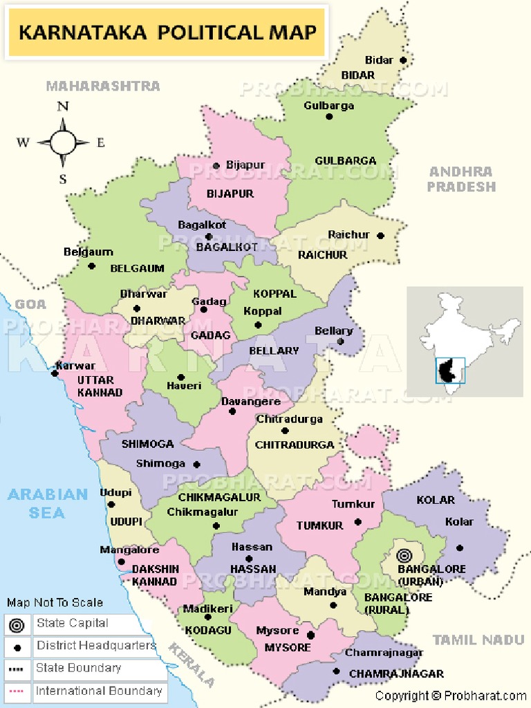 Karnataka Political Map | PDF