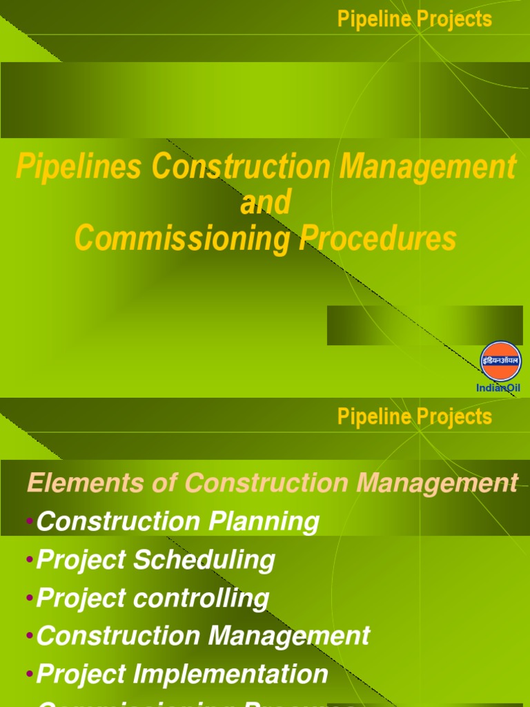 Pipeline Construction Management Commissioning | PDF | Pipeline ...