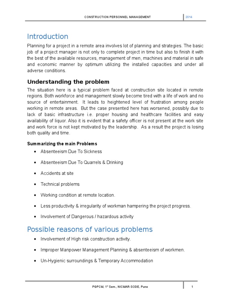 ASSIGNMENT-Construction Personnel Management | PDF | Motivation ...