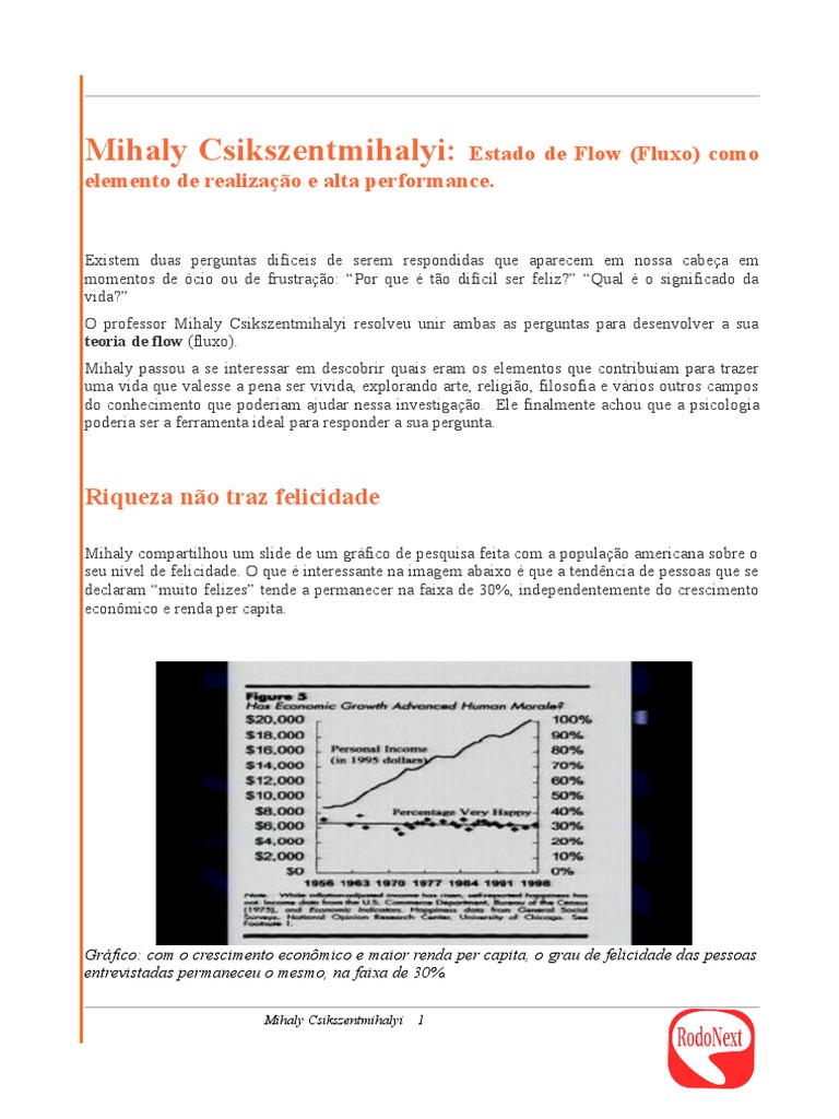 Estado de Flow e Alta Performance | PDF | Felicidade | Sigmund Freud